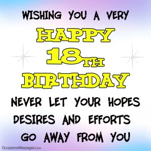 Best Happy 18th Birthday Wishes, Messages and Cards