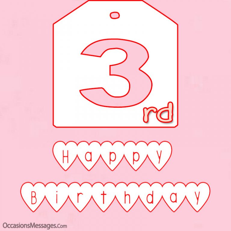 Sweet Happy 3rd Birthday Wishes, Messages and Cards