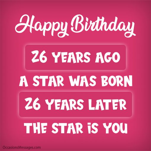 Happy 26th Birthday Wishes - Messages for 26-Year-Olds