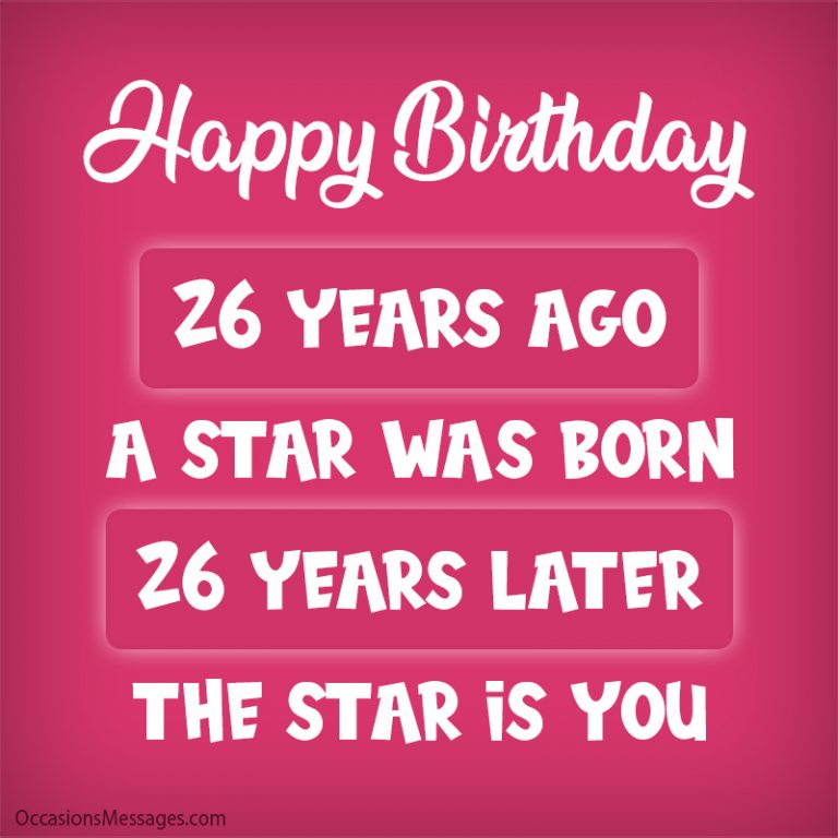 Happy 26th Birthday Wishes - Messages for 26-Year-Olds