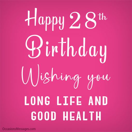 Best Happy 28th Birthday Wishes and Messages