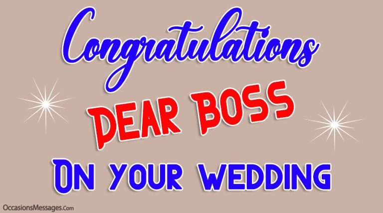 Wedding Congratulation Wishes and Messages for Boss