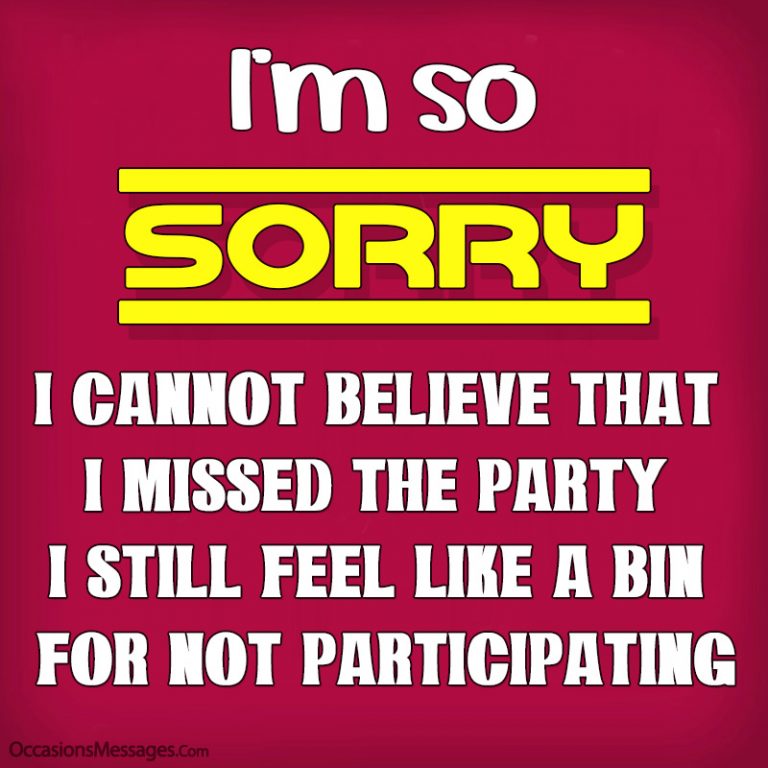 Best 70 Sorry Messages for Not Attending Birthday Party