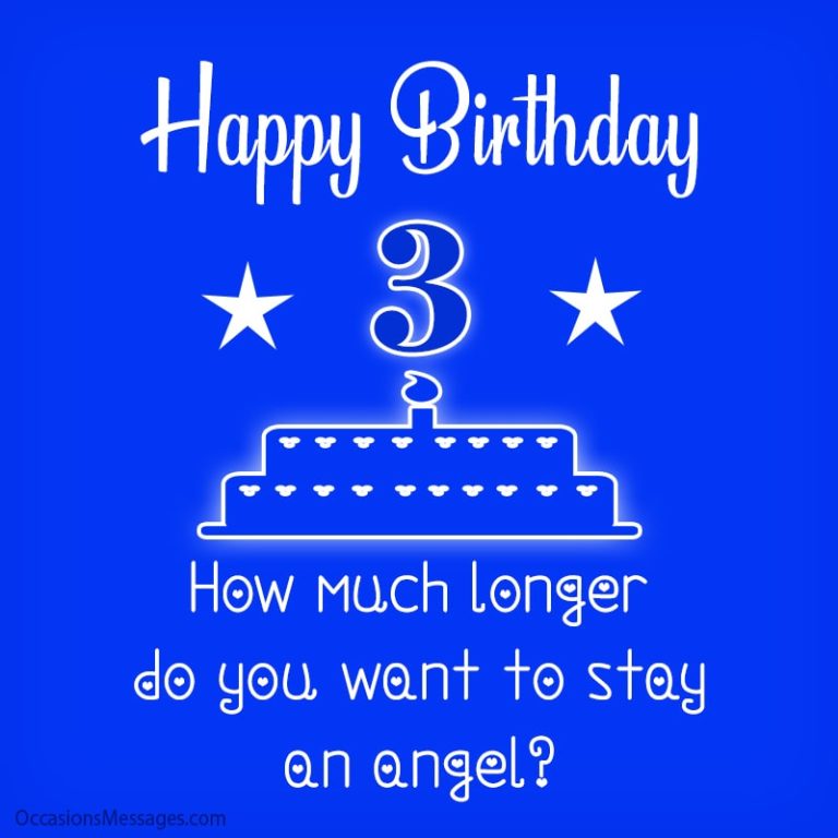 Sweet Happy 3rd Birthday Wishes, Messages and Cards