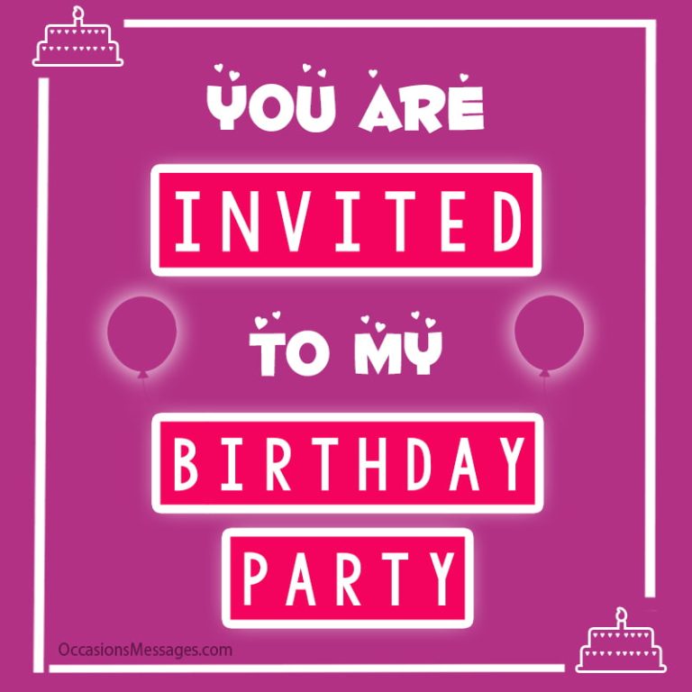 Best 70+ Birthday Party Invitation Messages and Cards