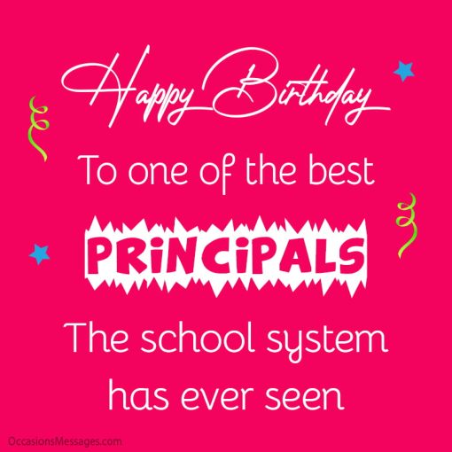 Best 60+ Happy Birthday Wishes and Cards for Principal