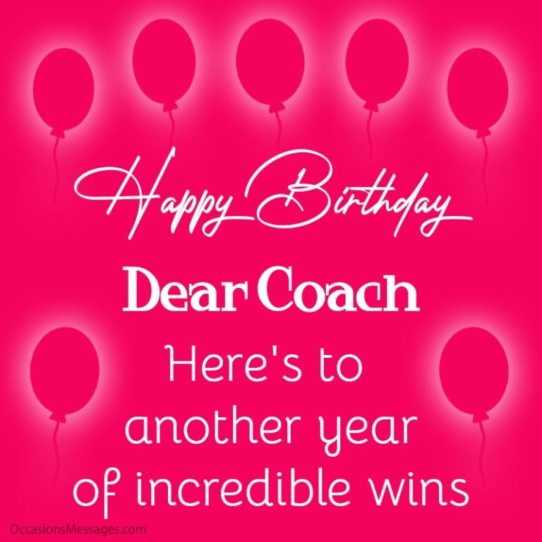 Best 50+ Happy Birthday Wishes and Cards for Coach