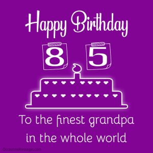 Amazing Happy 85th Birthday Wishes and Messages