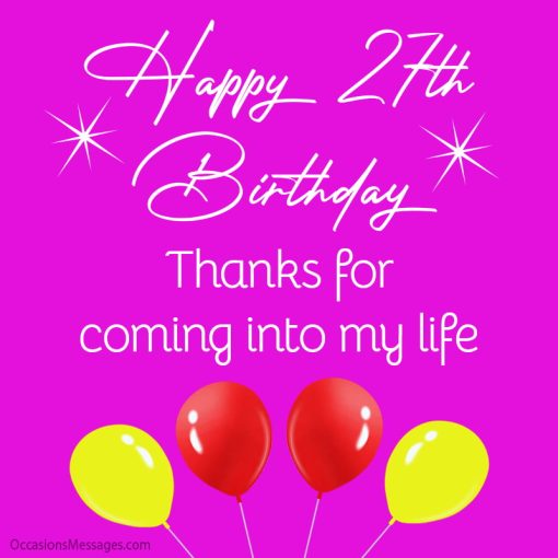 Happy 27th Birthday Wishes, Messages and Cards