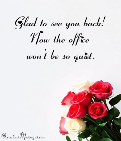 Best 20+ Welcome Back Messages to a Colleague