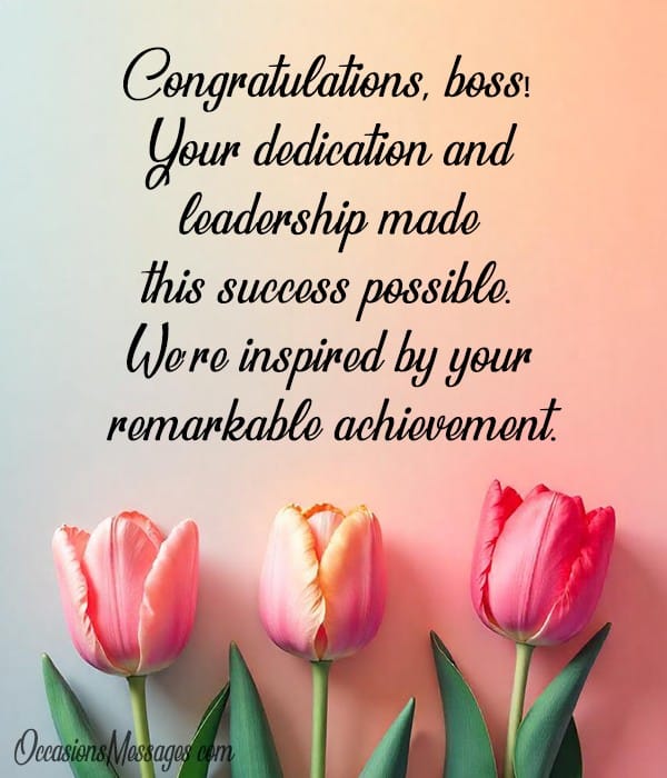 Top 35+ Congratulations Messages for Achievement to Boss