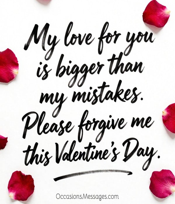 35+ Happy Valentine Apology Messages and Cards