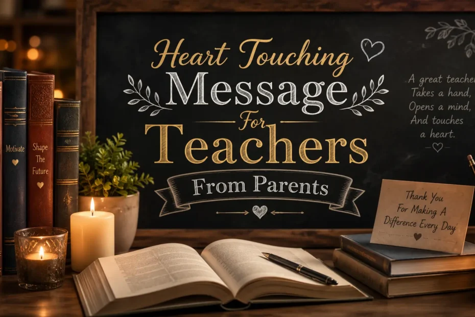 38+ Heart Touching Message For Teachers From Parents